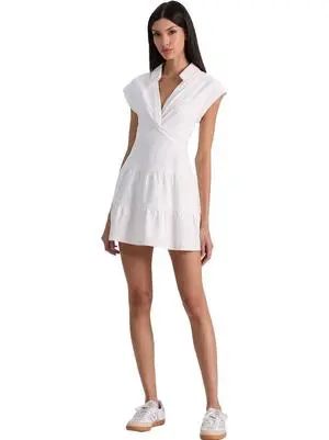 Alice + Olivia Mila Denim Mini Dress - White