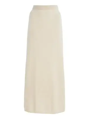 Tove Nellie Knit Cashmere Maxi Skirt - Ivory