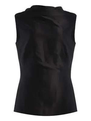 ROKSANDA Maris Silk-satin Top - Black