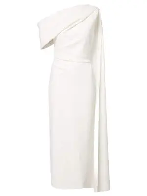 ROKSANDA Bridal Maite Caped One-shoulder Gown - White