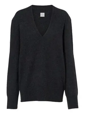 TOTEME Toteme Cashmere V-Neck Sweater Grey