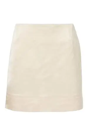 TOTEME Cotton-blend Crêpe Miniskirt - Beige