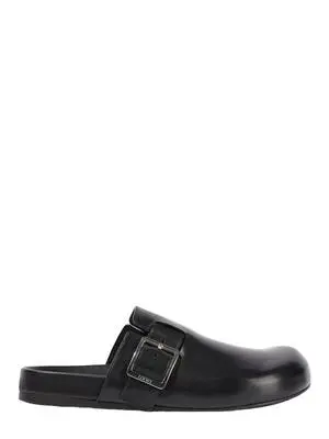 Loewe Ease Buckle Leather Mules - Black