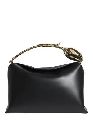 Erdem Erdem Leather Bloom Top-Handle Bag Black