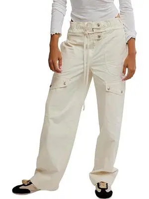 Free People Park Ave Pants - Ivory
