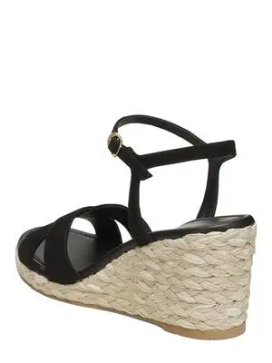 STUART WEITZMAN Stuart Weitzman Dayna Espadrille Wedge Sandals Black