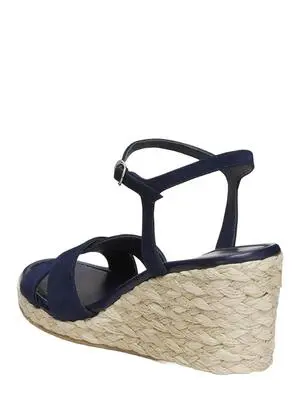 STUART WEITZMAN Dayna Espadrille Wedge Sandals - Blue/natural