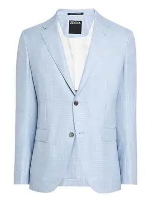 Zegna ZEGNA Mini Houndstooth Sport Coat Br Blu Ck