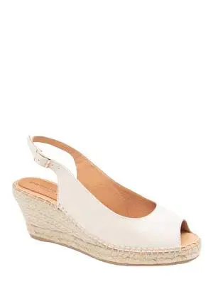 PATRICIA GREEN Peyton Espadrille Wedge Sandals - Bone Leather