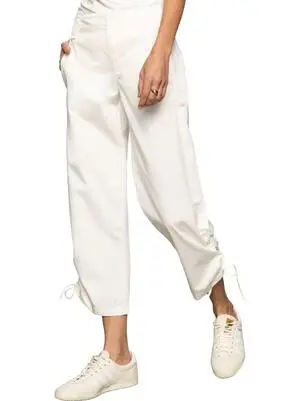 Sanctuary Cotton Twill Utility Crop Pants - Bleached W