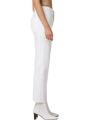 Hudson Jeans Remi High-rise Straight Ankle Jean - White