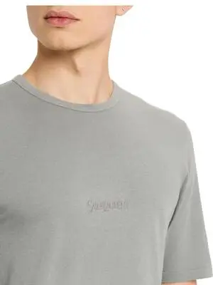 Saint Laurent Apos;s Basic Logo T-shirt - Fog