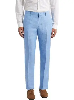 Nordstrom Henrik Trim Fit Italian Linen Suit Separate Pants Blue Hydrangea