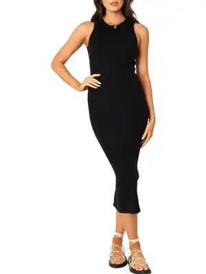 PETAL & PUP Loren Midi Dress - Black