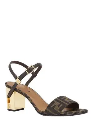 Fendi Delfina Sandal - Tabacco Nero/ Ebano