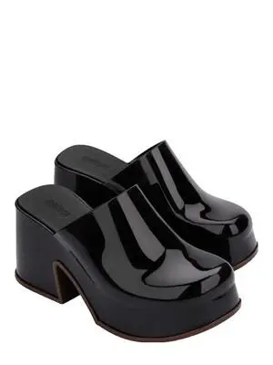 Melissa Mia Platform Mule - Black/brown