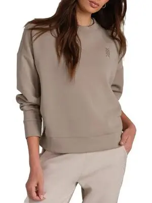 RHONE DreamGlow Crewneck Sweatshirt Beige Stone