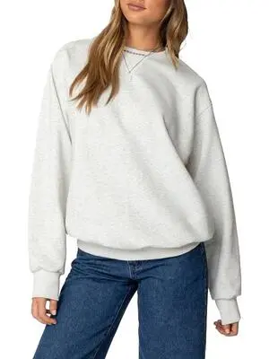 EDIKTED Laurey Oversize Sweatshirt - Gray-melange