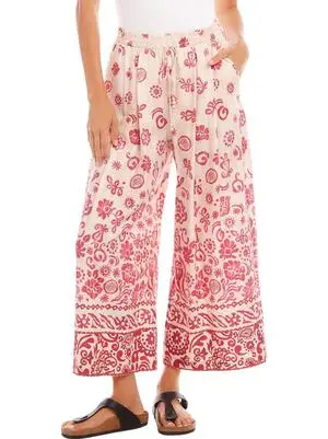 Fifteen Twenty Etta Wide Leg Cropped Pants - Print