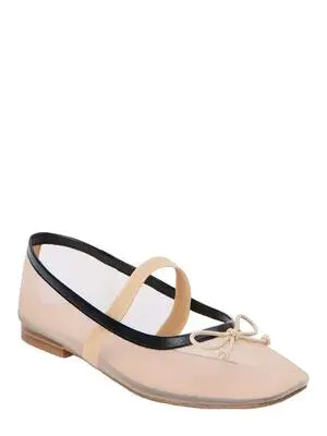 Matisse Bronx Mesh Ballerina Flat - Beige Mesh