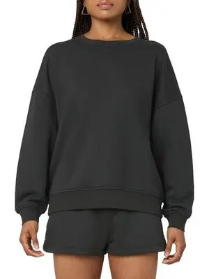 FLORENCE BY MILLS Cozy Crush Oversize Sweatshirt - Black