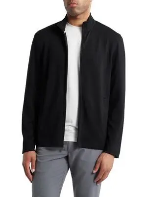 Johnston & Murphy Johnston & Murphy Relaxed Fit Zip-Up Sweatshirt Black