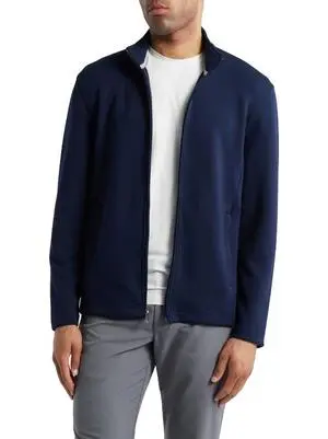 Johnston & Murphy Johnston & Murphy Relaxed Fit Zip-Up Sweatshirt Navy