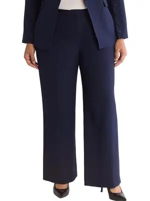 TAHARI ASL Tahari ASL Wide Leg Trousers Deep Navy
