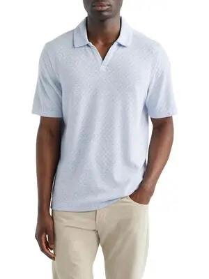 Johnston & Murphy Vintage Slub Polo - Light Blue