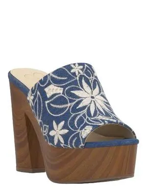 Jessica Simpson Shelbie Platform Sandals - Medium Blue