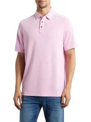 Johnston & Murphy Vintage Slub Jersey Polo - Hot Pink
