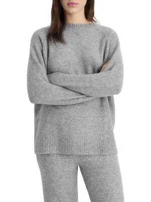 Mango MANGO Relaxed Crewneck Sweater Grey