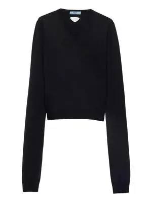 Prada Wool V-neck Sweater - Blue