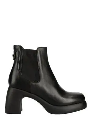 Karl Lagerfeld Leather Ankle Boots - Black