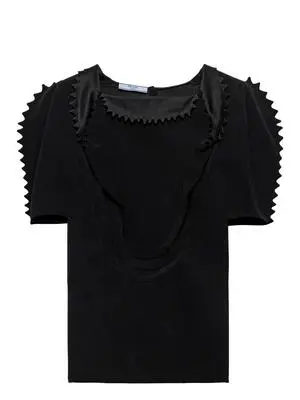 Prada Cady Crepe Top - Black