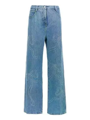Mach & Mach Crystal-embellished Jeans - Blue