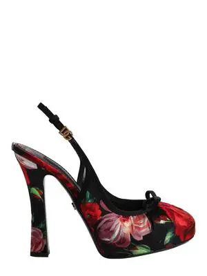 Dolce & Gabbana Floral-print Pumps - Black