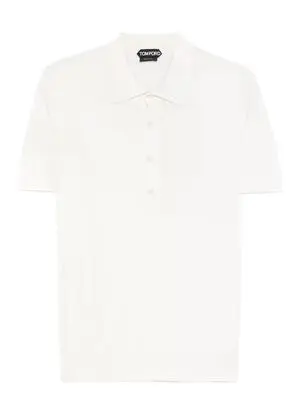 TOM FORD Fine-knit Polo Shirt - Neutrals