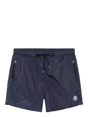 Moncler Logo-patch Swim Shorts - Blue