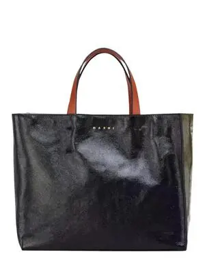 Marni Marni Museo Small Leather Tote Bag Black