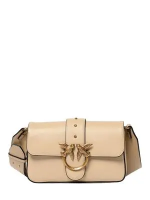 Pinko Pinko Mini Bag With Clasp Detail Beige