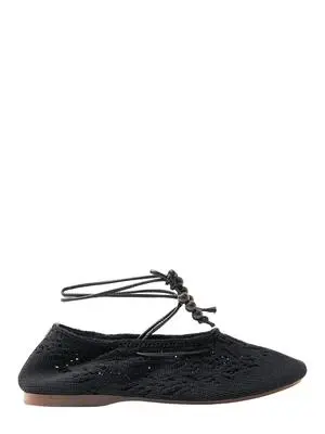 ALOHAS Rosemary Crochet Flat - Black