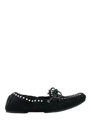 ALOHAS Calla Suede Loafers - Black