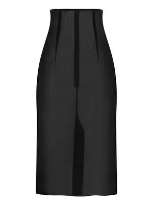 Dolce & Gabbana Chiffon Voile Calf-length Skirt - Black