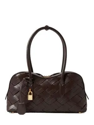 Stella McCartney Ryder Woven Shoulder Bag - Black