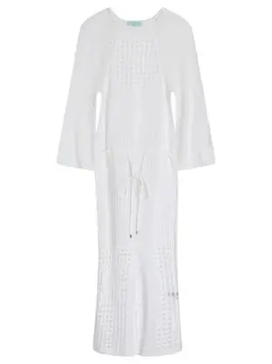 Melissa Odabash Brooke Crocheted Cotton Midi Dress - White