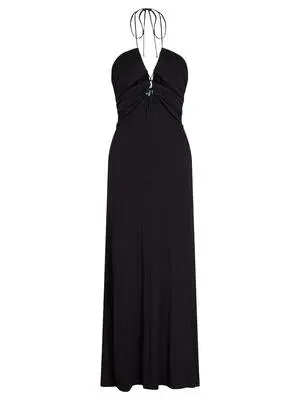 Melissa Odabash Giana Cutout Jersey Halterneck Maxi Dress - Black