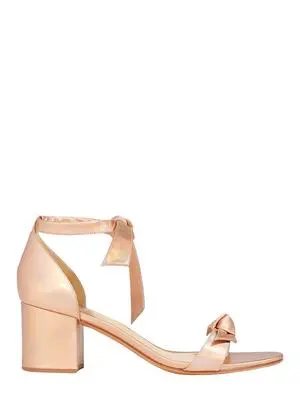 ALEXANDRE BIRMAN Clarita Iridescent Leather Sandals - Rose Gold