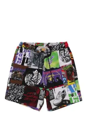 A BATHING APE Album Monogram Sweat Shorts - Multicolor