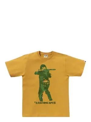 A BATHING APE Bitmap Soldier Tee Shirt - Yellow